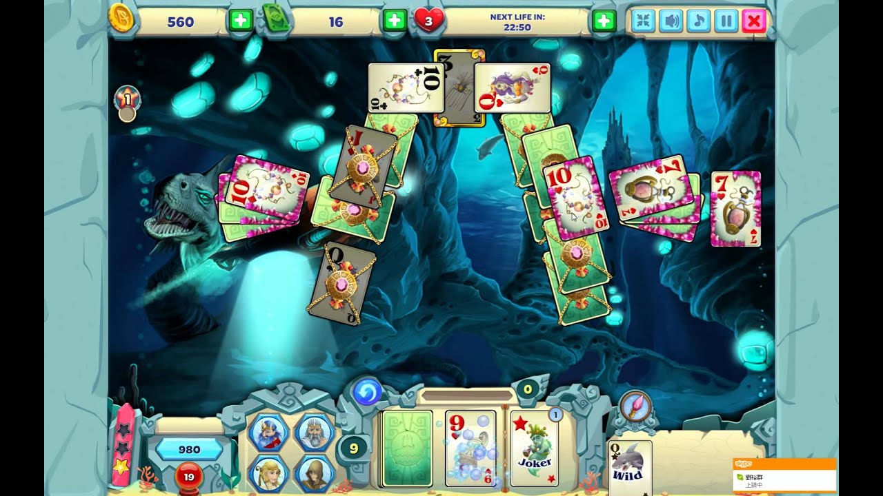 Solitaire Atlantis Level 19 - YouTube