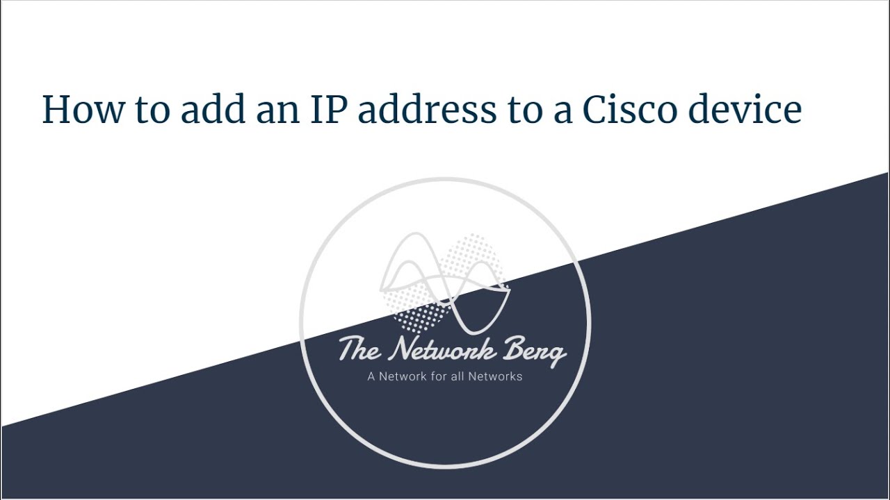 How to add an IP on a Cisco Router - YouTube
