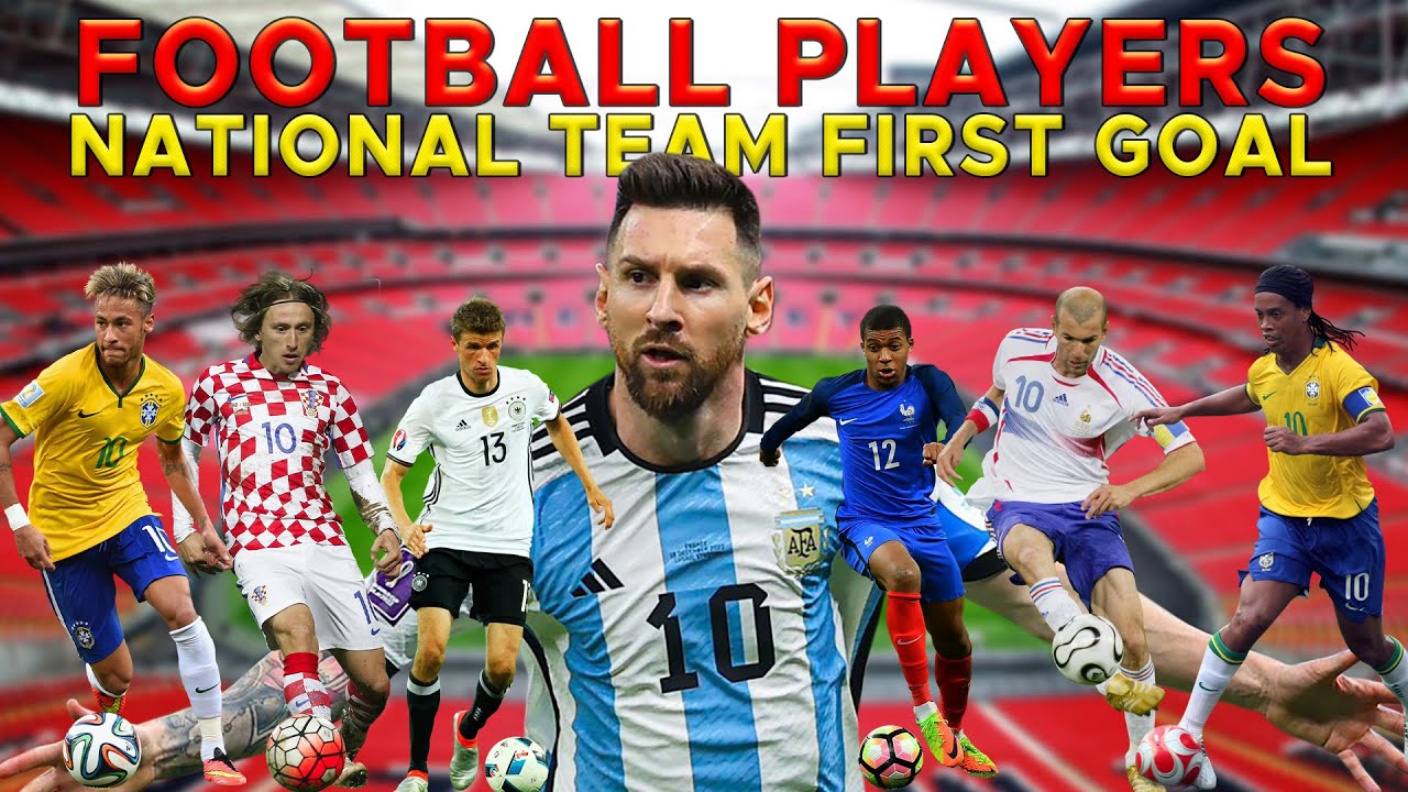 Famous Football Players First Goals for National Teams - YouTube