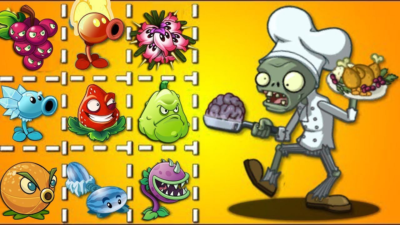 PvZ 2 Gameplay - HEATH SEEKER & All Plants VS Jester Chefster Zombie ...