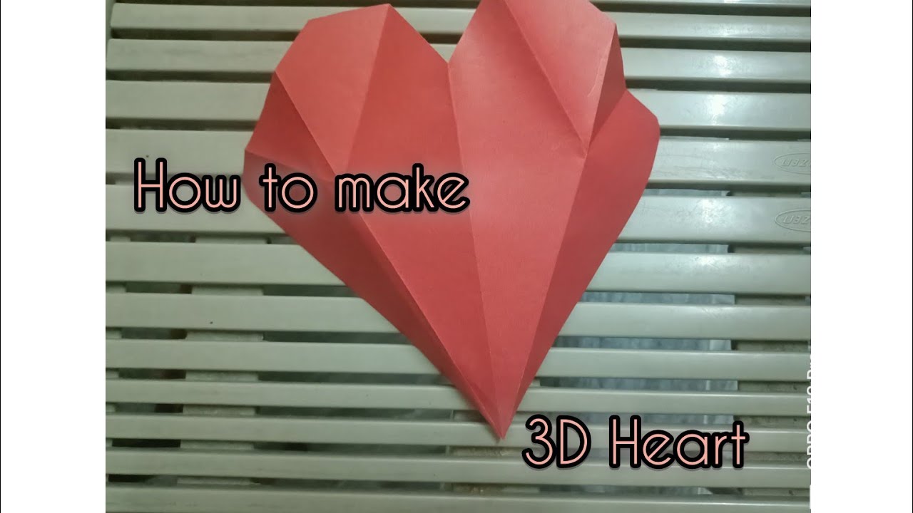 A n J art and crafts How to make 3D heart ️ easy to make - YouTube