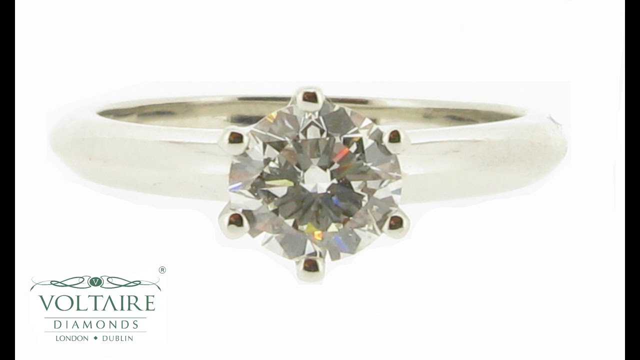 Six Claw Solitaire Engagement Ring Knife Edge Setting - ER 1068 - YouTube