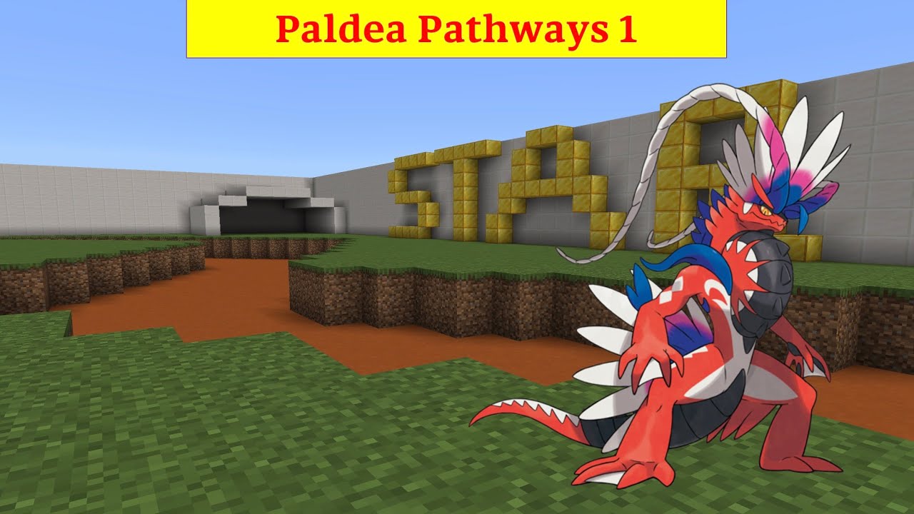 Mario Kart Minecraft - Paldea Pathways 1 (600th Video!!!!!!) - YouTube