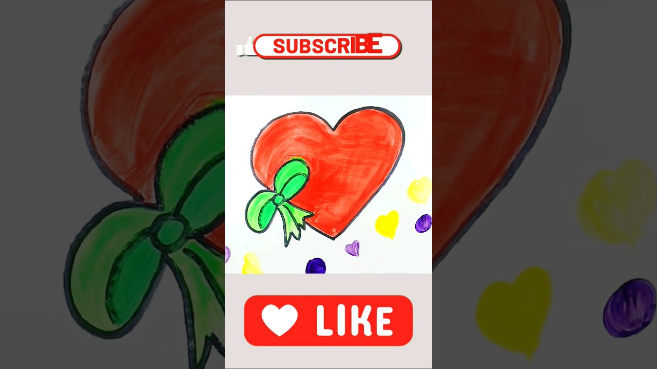 HEART GIFT BOX EASY DRAWING FOR KIDS| HOW TO DRAW | STEP BY STEP| LEARN ...