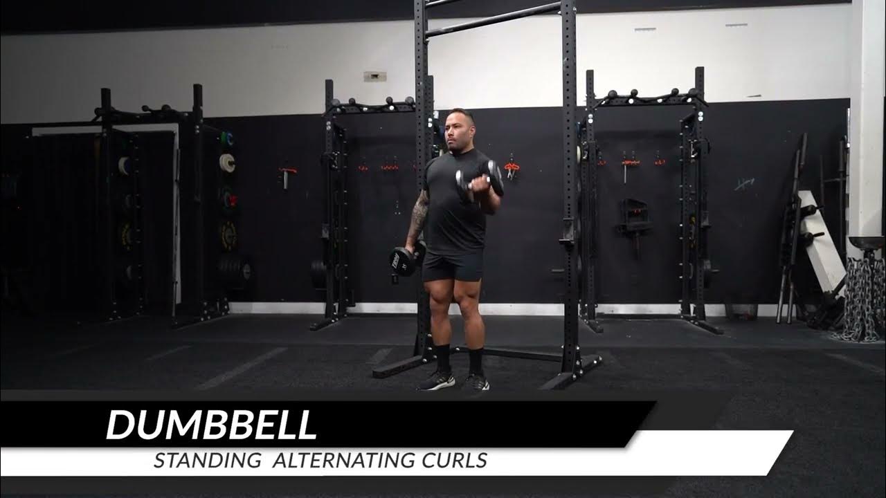 DB Standing Alternating Bicep curls - YouTube