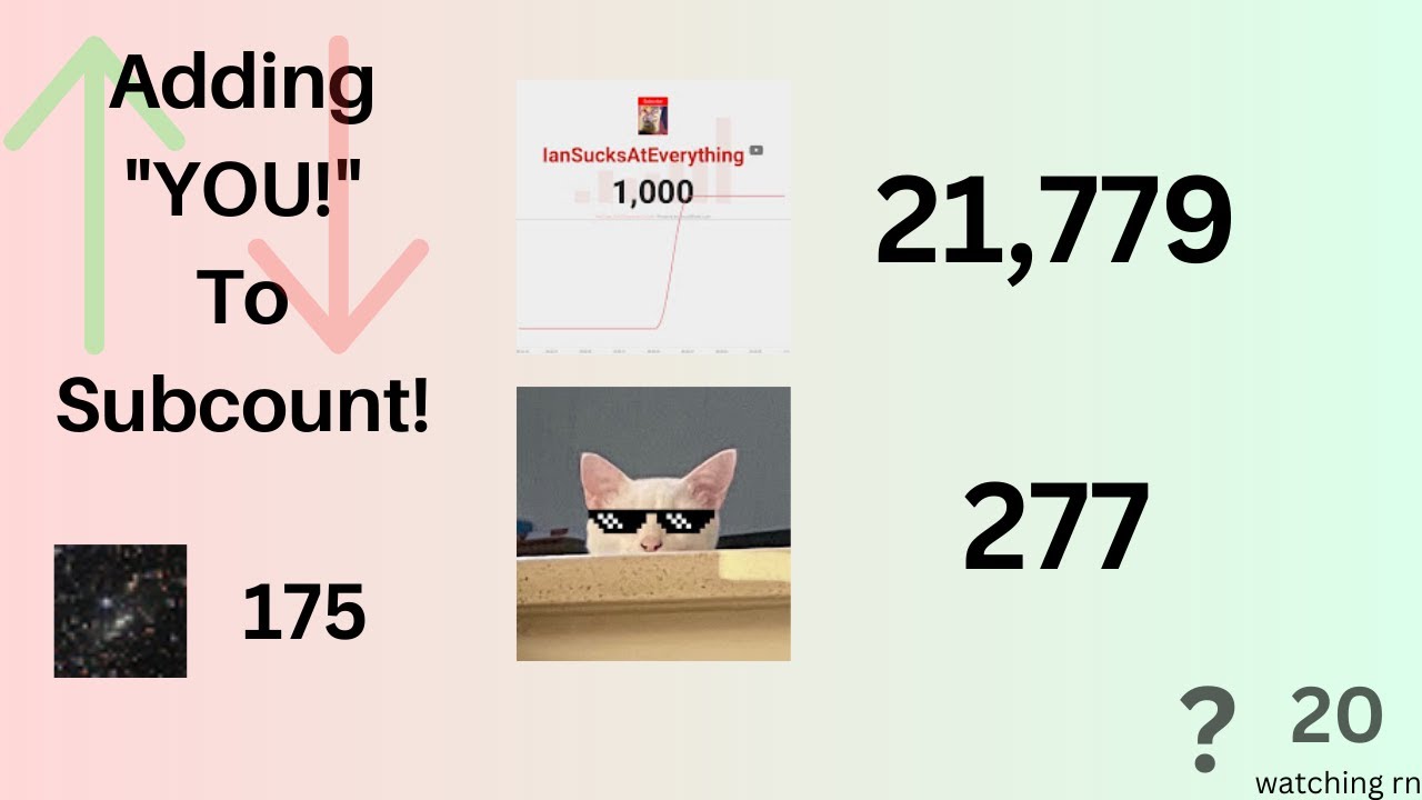 Adding YOU To Subcount! (20 Viewers?) - YouTube