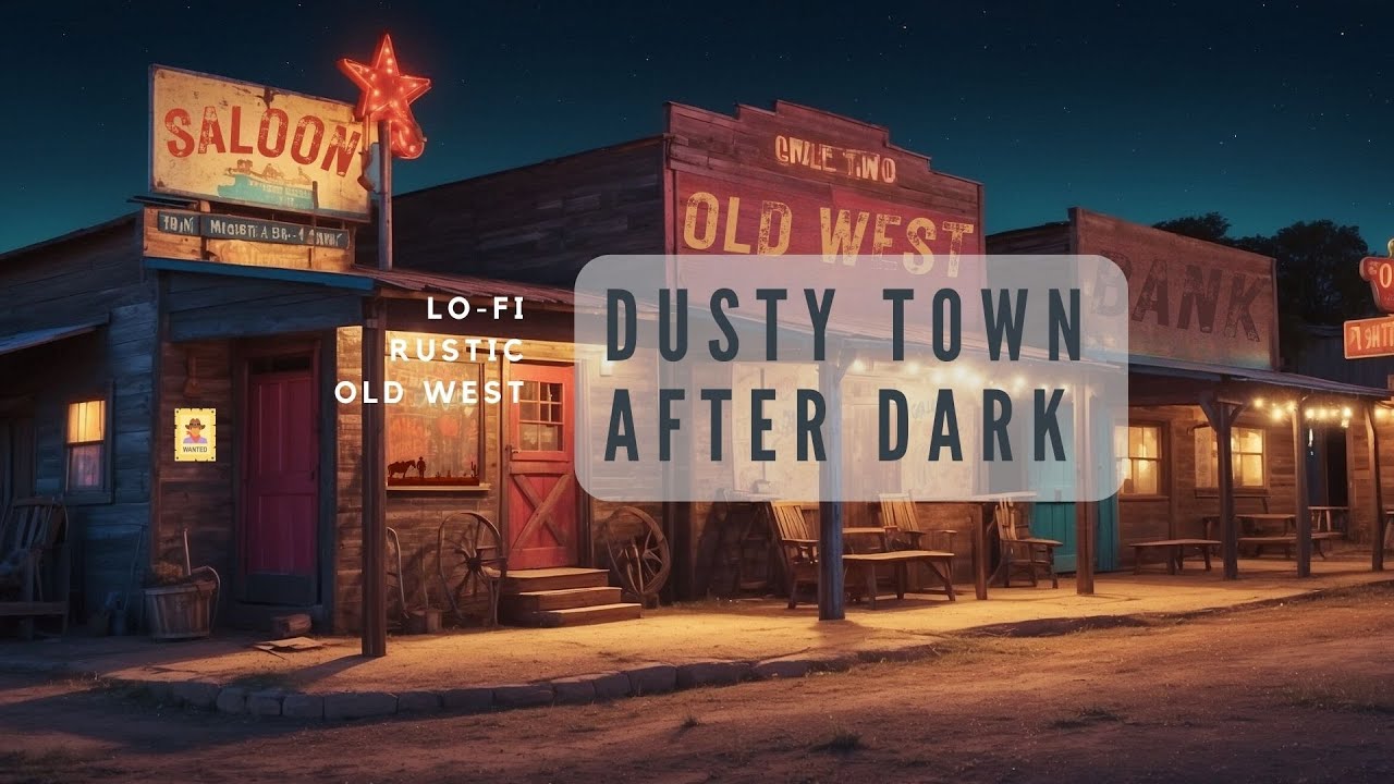 Dusty Town After Dark [ Lo-fi ] 🎧 🎵 Beats to STUDY📚 /CHILL / WORK 💻 ...