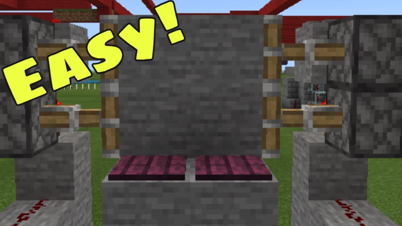 Quick Tutorial: Minecraft 2x2 Piston Door (easy!) - YouTube