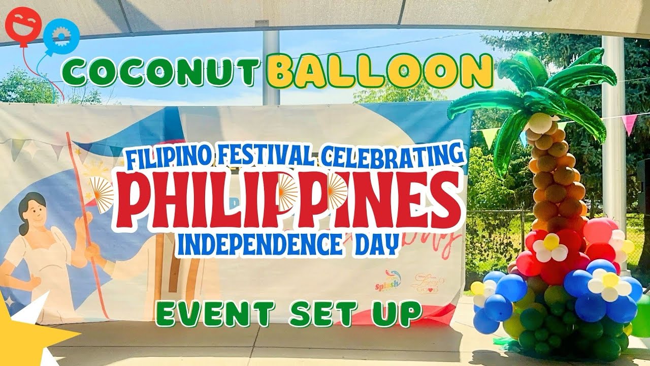 Coconut Balloon Tree 🌴🎈and Balloon Flowers 🌺 Event Set up / DIY / Fun ...