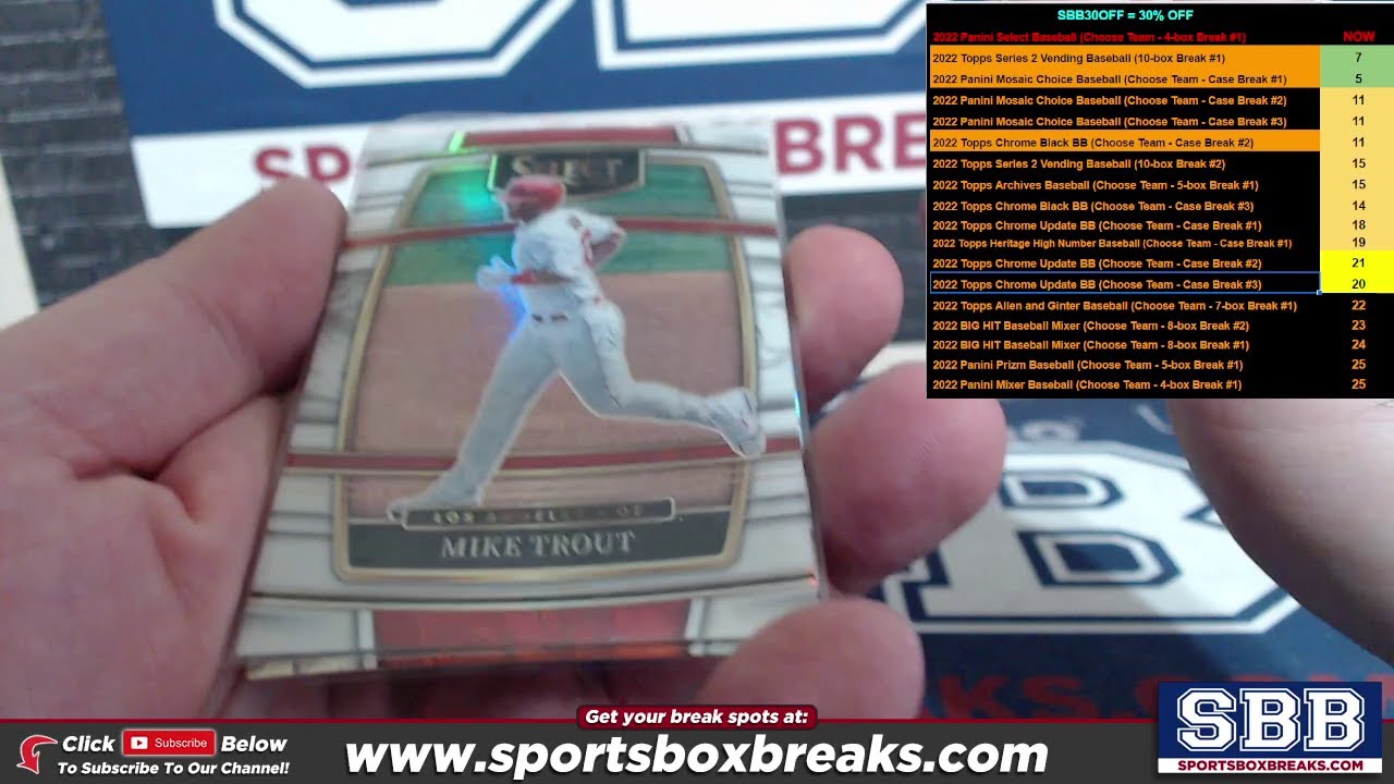 2022 Panini Select Baseball (Choose Team - 4-box Break #1) - YouTube