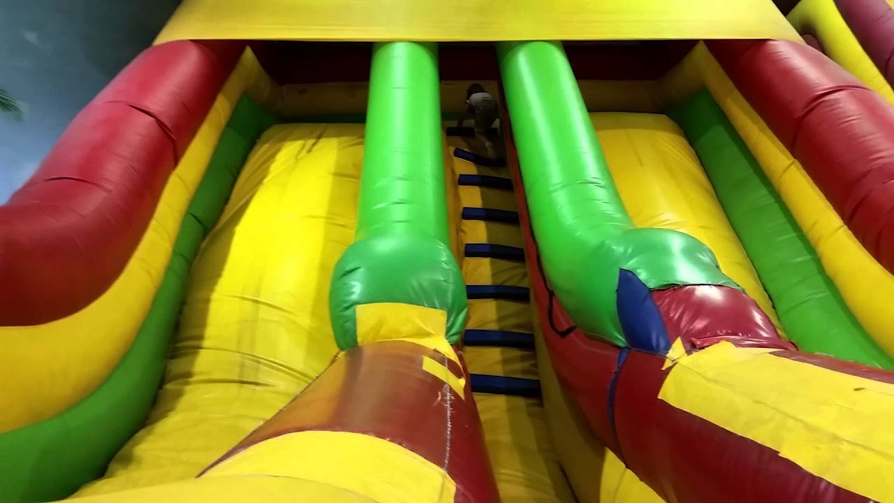 Bounce slides at Classic Fun Center in Layton - YouTube