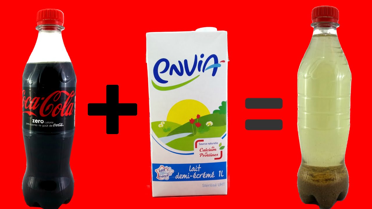 Coca + lait 🔴Experience - La rencontre entre du coca et du lait - coca ...