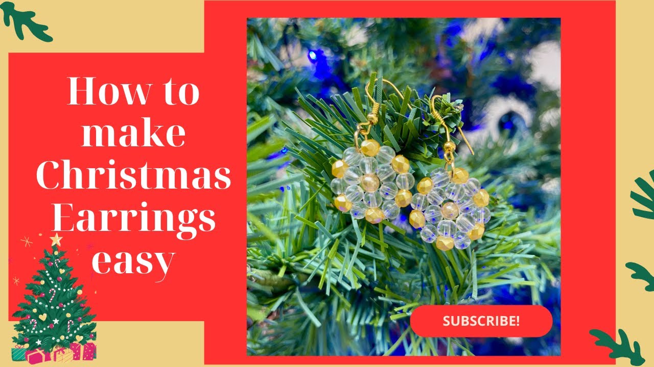 How to make Stunning Christmas Earrings: DIY Christmas Earning Tutorial ...