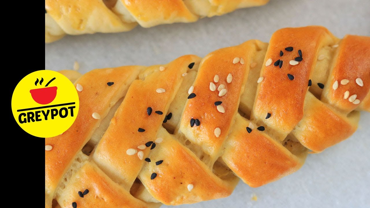 Chicken Bread | How to make delicious braided Chicken Bread at Home ...