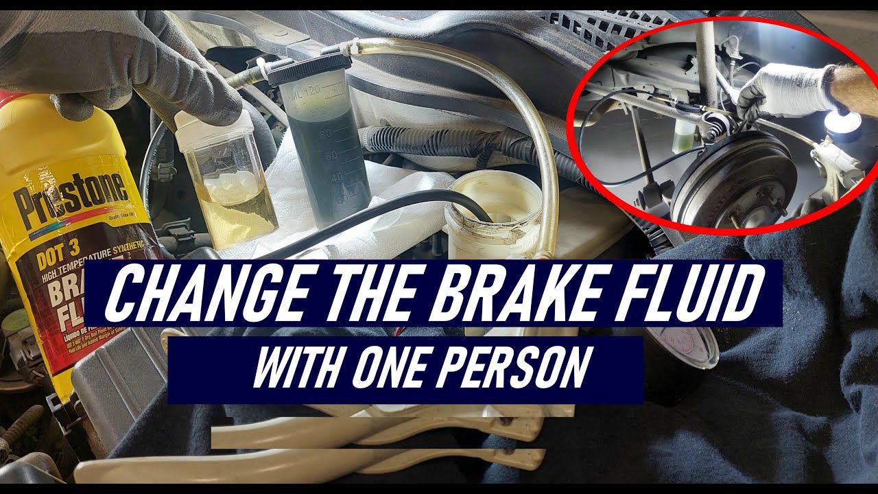 How to bleed or change the brake fluid in a car with only one person ...