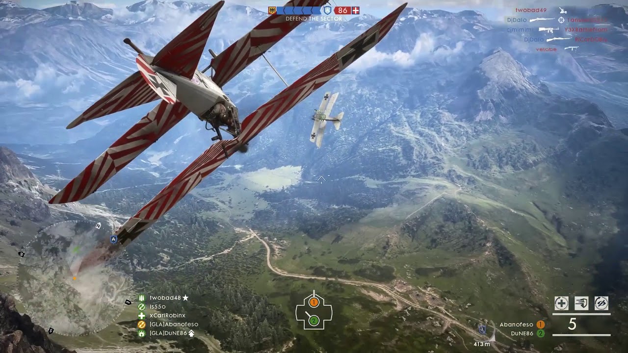 BF1- Monte Grappa plane defence (FULL OPERATION) - YouTube