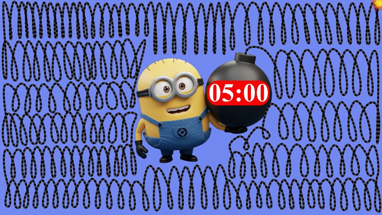 5 Minute Minion Countdown Timer Explosive Ending - YouTube