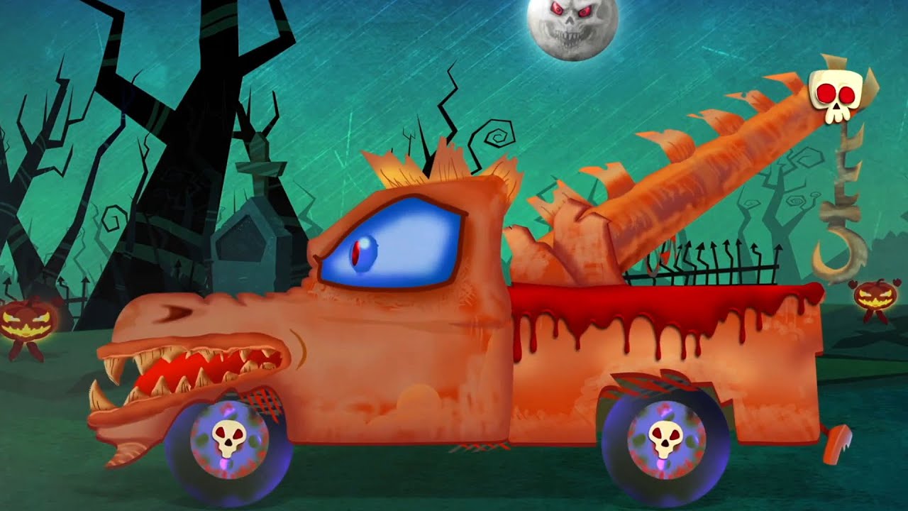 Scary Tow Truck, Animated Halloween Cartoon Video For Children - YouTube