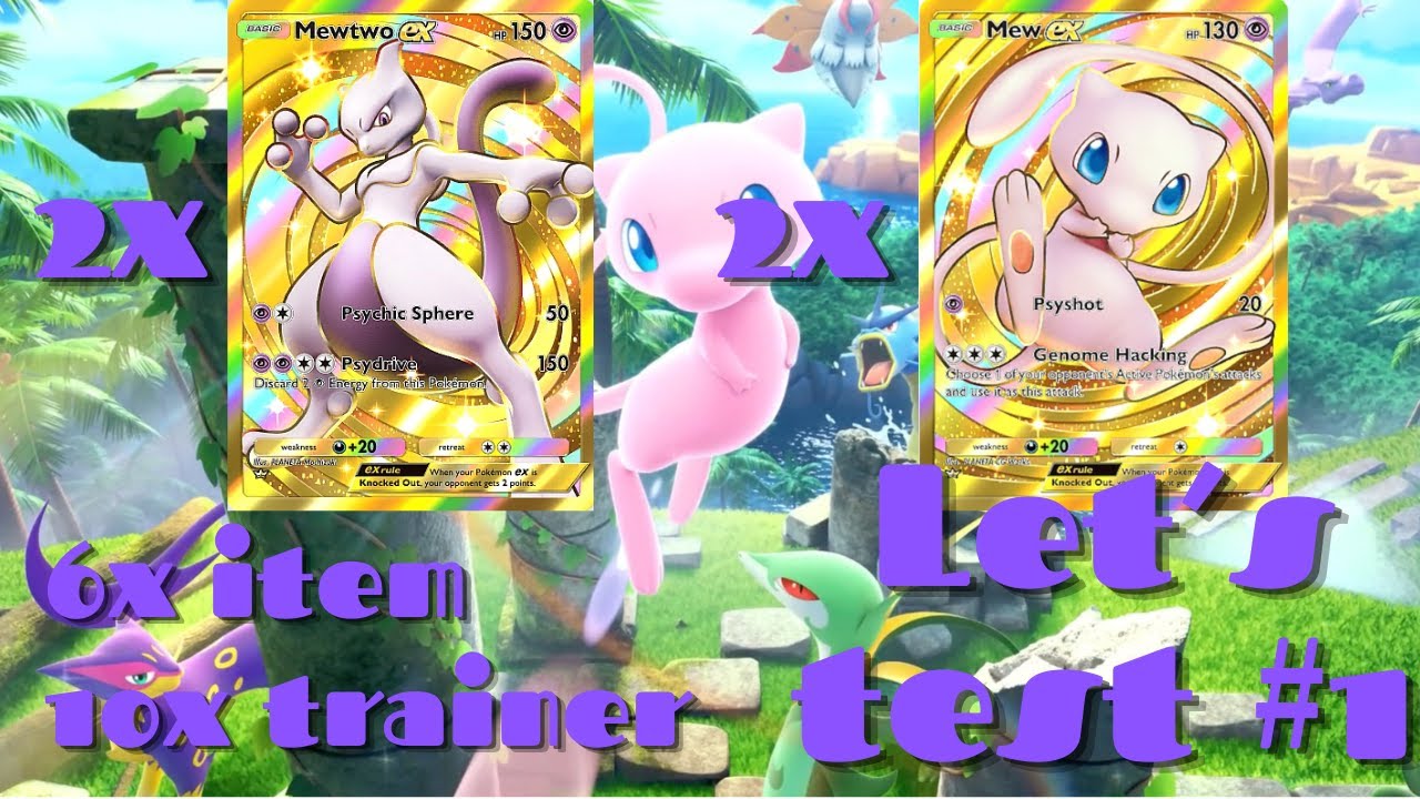 Pokemon TCG Pocket Mew EX x Mewtwo EX Psychic Deck Gameplay Pokemon ...