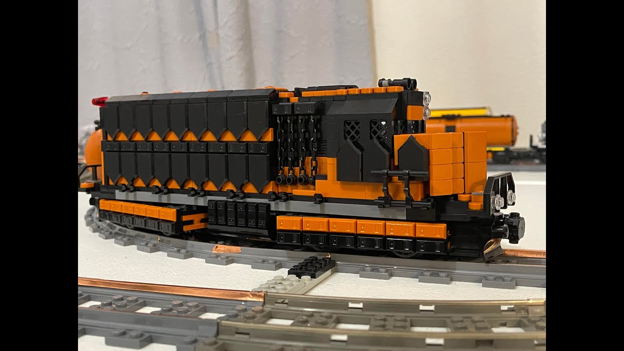 Lego Armored Maersk Train modification In Dark Orange - YouTube