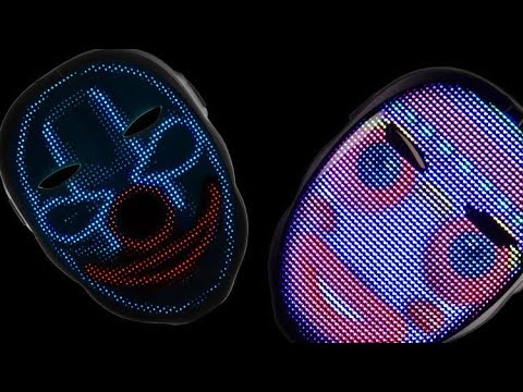 Hand Gesture Face Changing LED Halloween Mask - superlightingled - YouTube