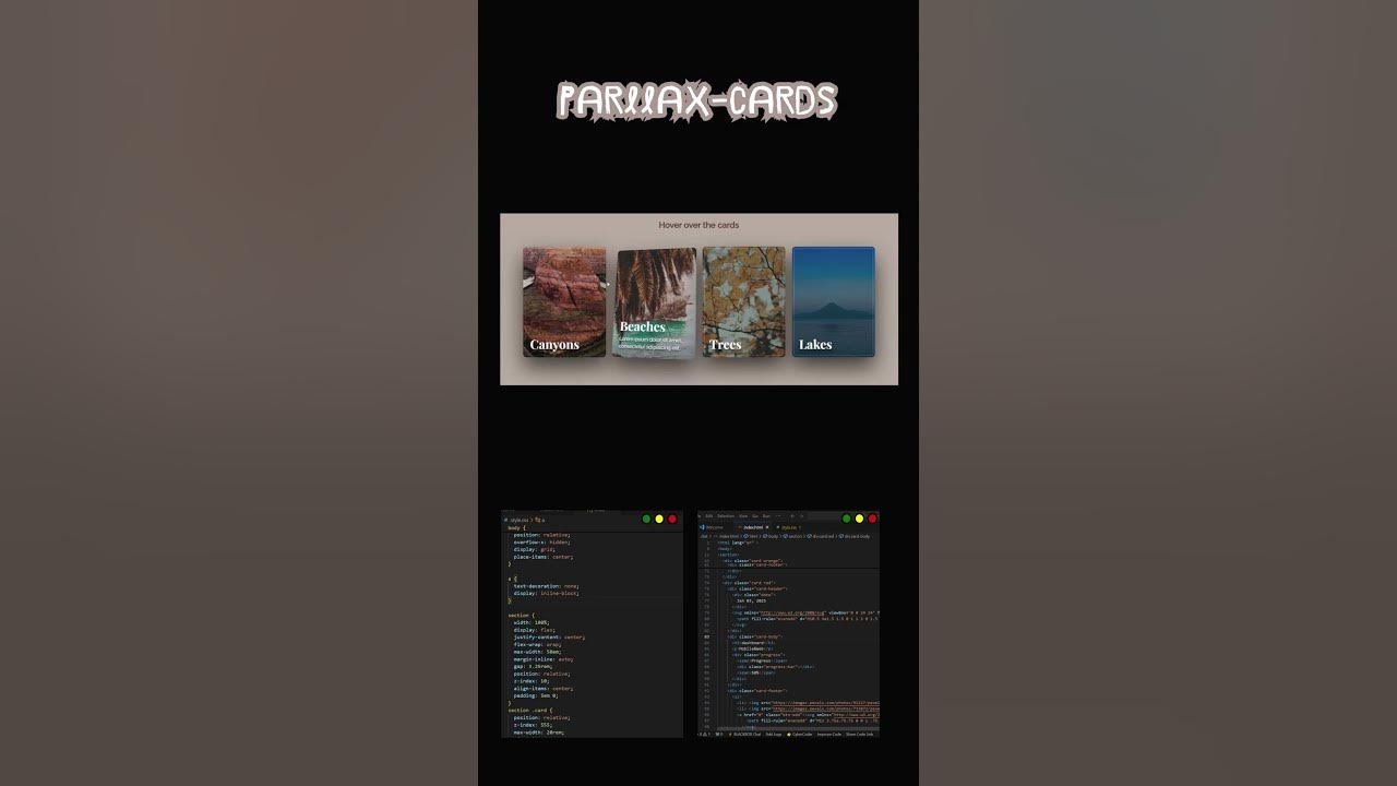 🚀 Stunning Parallax Cards with Hover | HTML, CSS & JavaScript 🎨 | Follow @ITGuruSolutions for ...