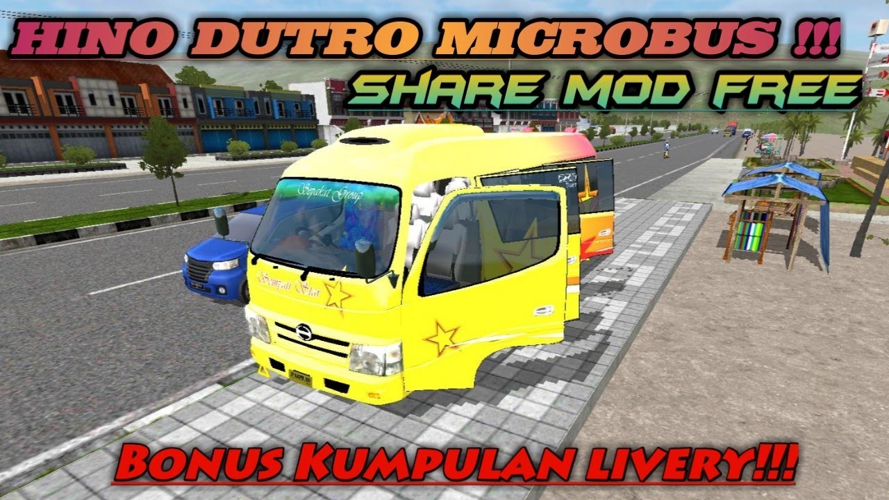 Mod Bussid Hino Dutro Microbus By Aldova Dewa Share mod - YouTube