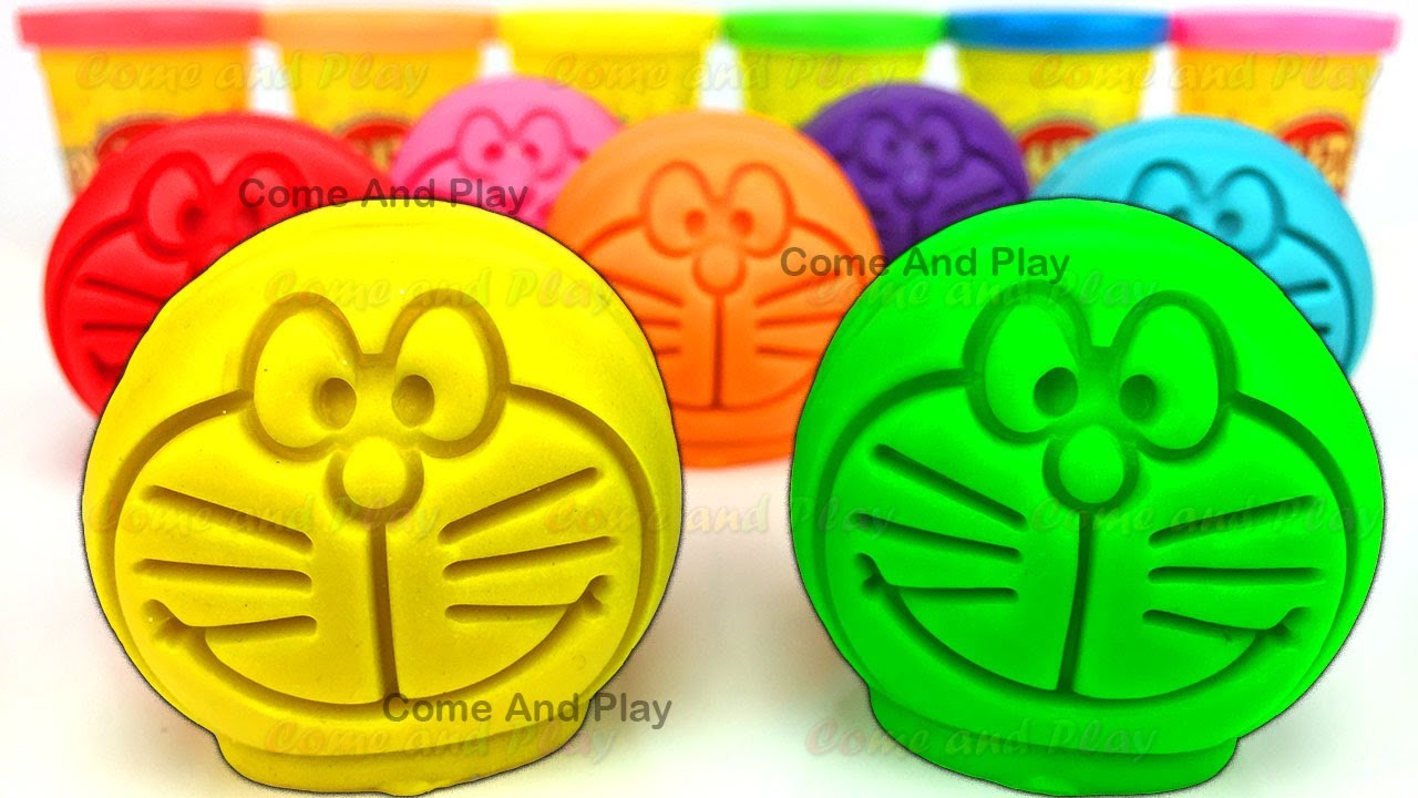Learn Colors Play Doh Doraemon Surprise Toys Talking Tom Disney TMNT ...