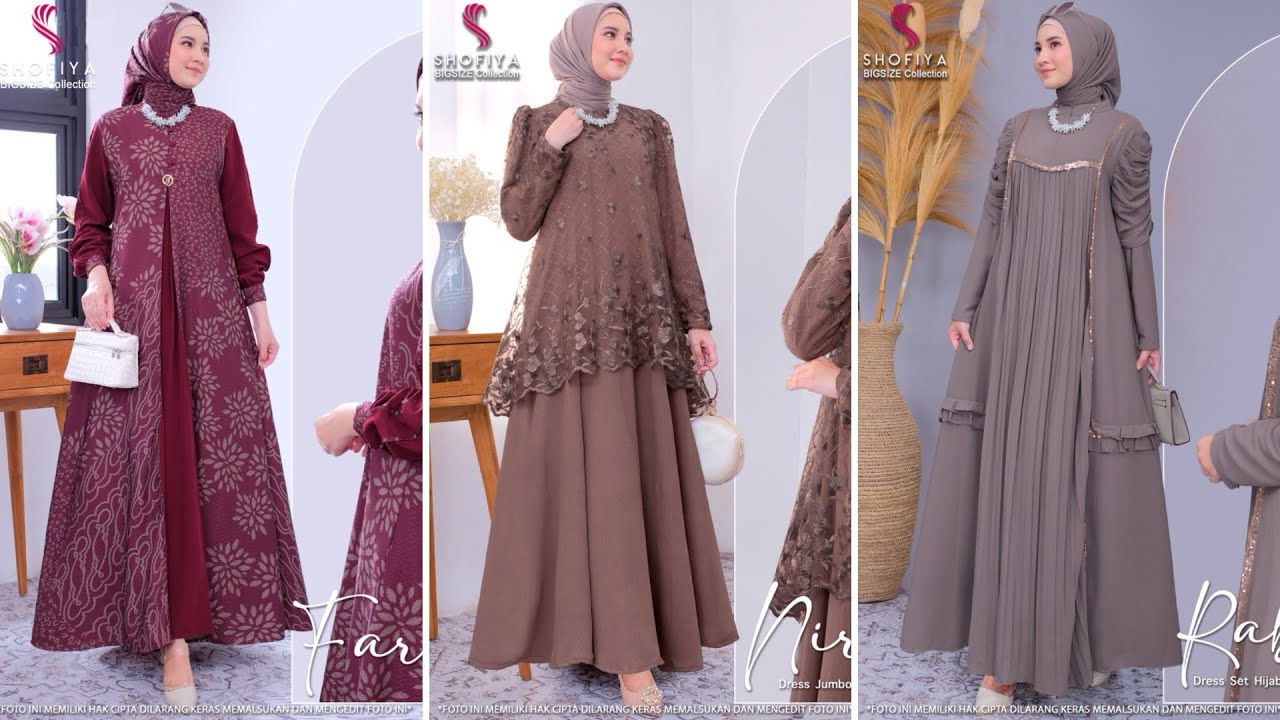 25+ MODEL GAMIS LEBARAN SYARI KEKINIAN 2024 2025 / Part 2 - YouTube