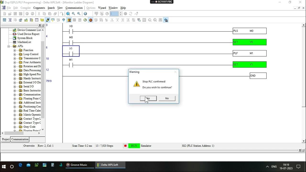 Delta plc "PLS/PLF" programming - YouTube