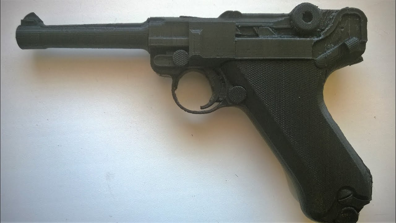Luger P08 3D Printed Model V3 - YouTube