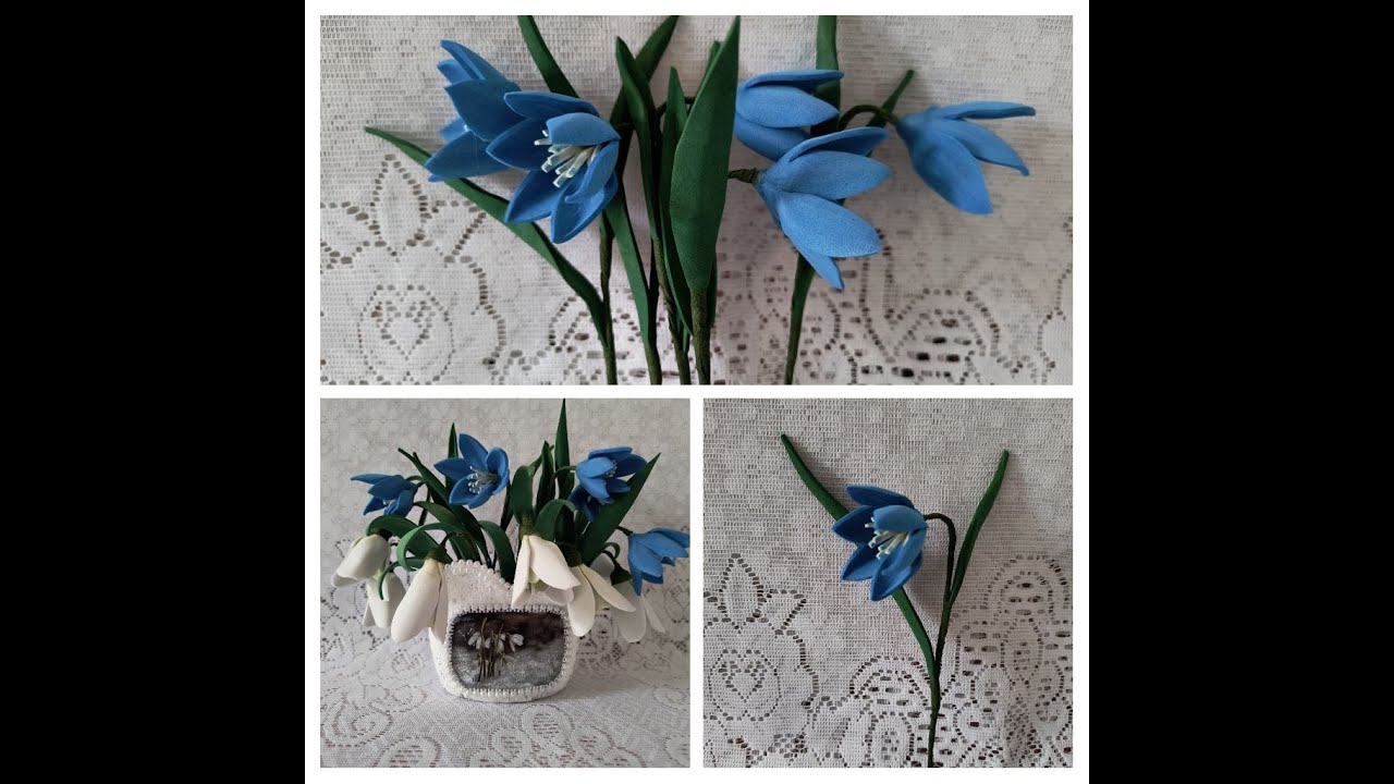 Cum am făcut ghiocei albaștri din hartie gumată? - YouTube