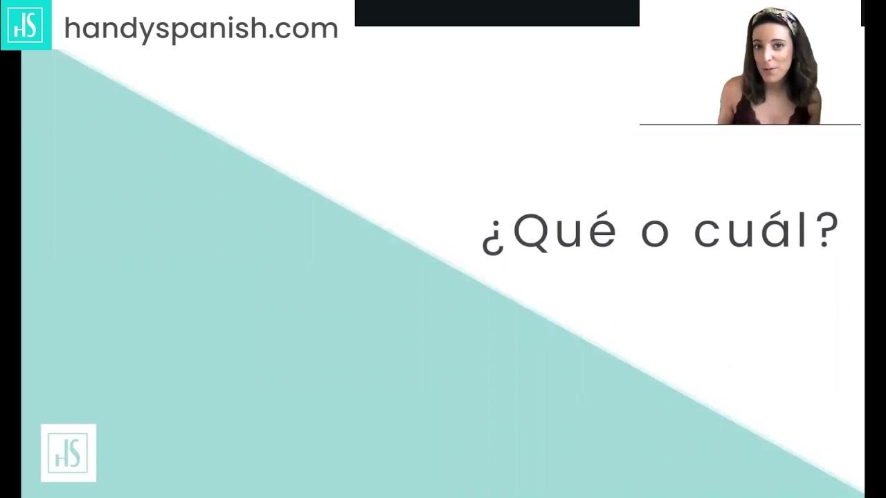 Diferencias entre QUÉ VS CUÁL en español - YouTube