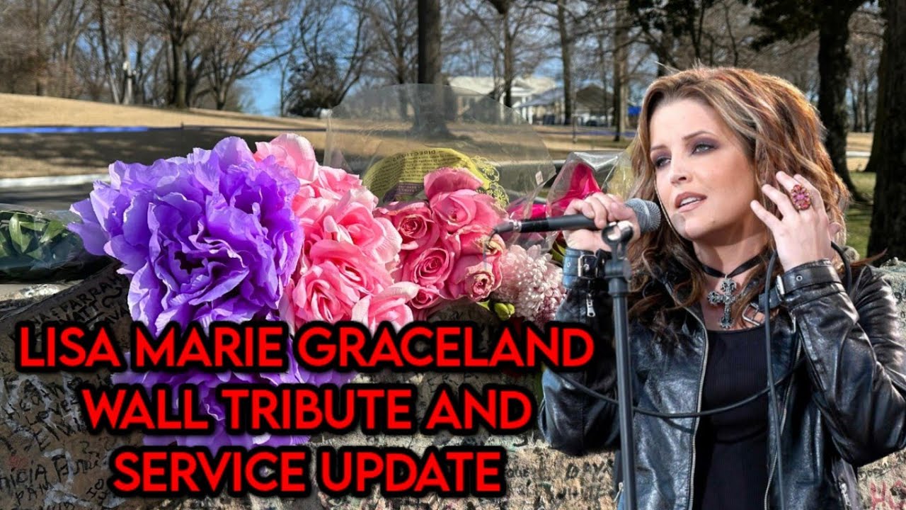 Lisa Marie Graceland Funeral Update & Flower Tribute At Wall - YouTube