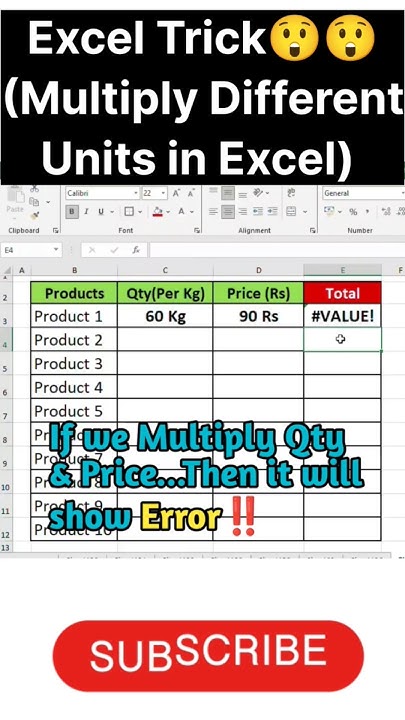 ExcelTrick😲#Multiply Different Units in Excel#exceltips#excel#excelshorts#exceltutorial# ...