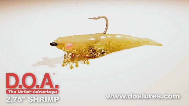 DOA Lures 2.75" Shrimp - YouTube