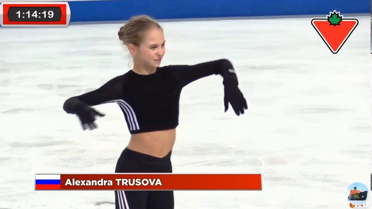 Queen of QUADS Alexandra Trusova Skate Canada 2019 Practice FS ...