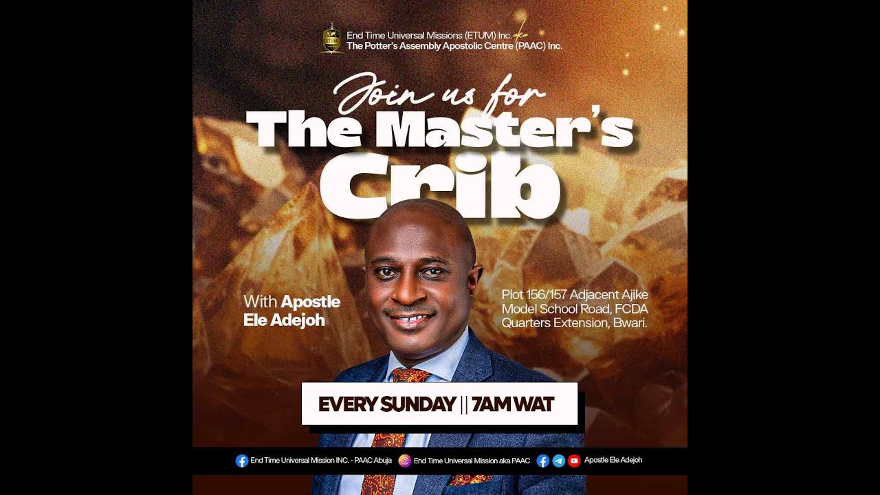 THE MASTER'S CRIB, 25TH JANUARY, 2026. - YouTube