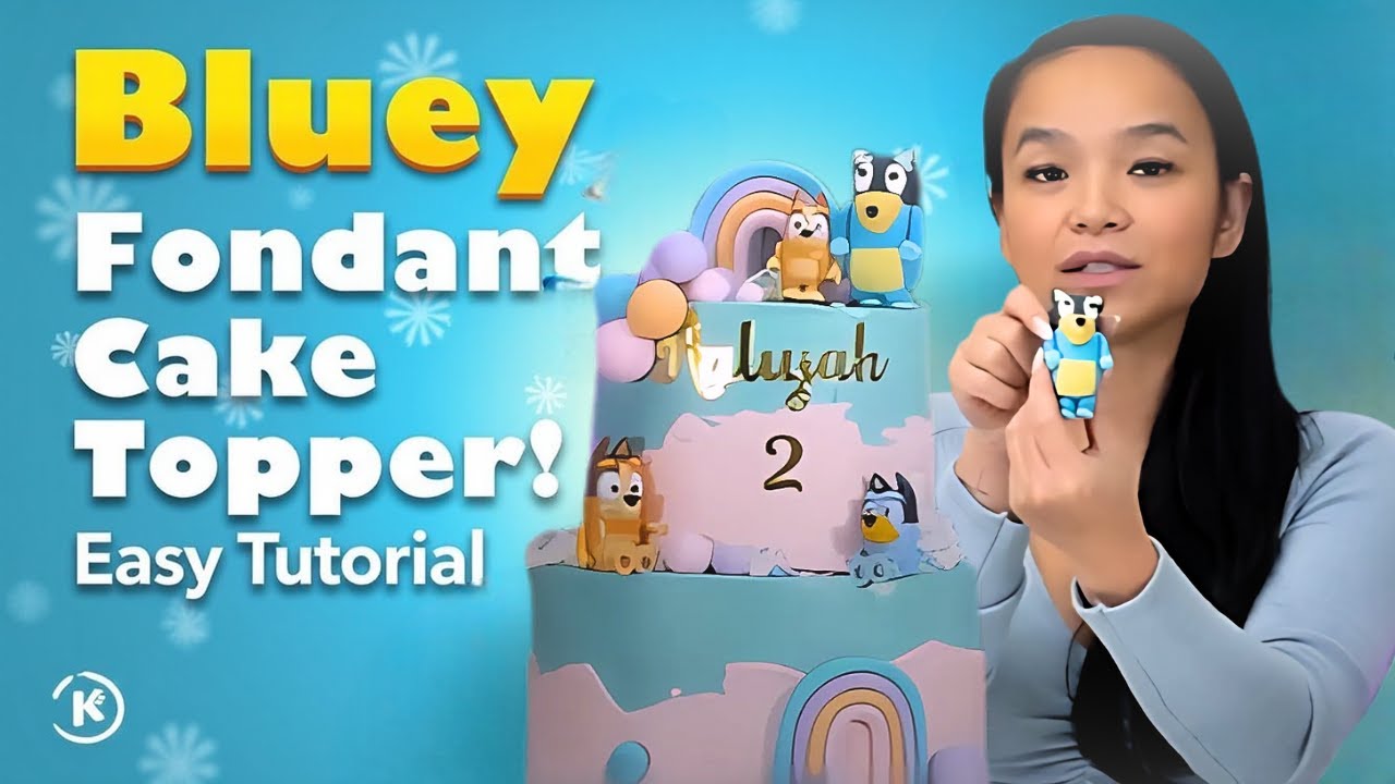How to Make a Bluey Fondant Cake Topper | Easy Step-by-Step Tutorial ...