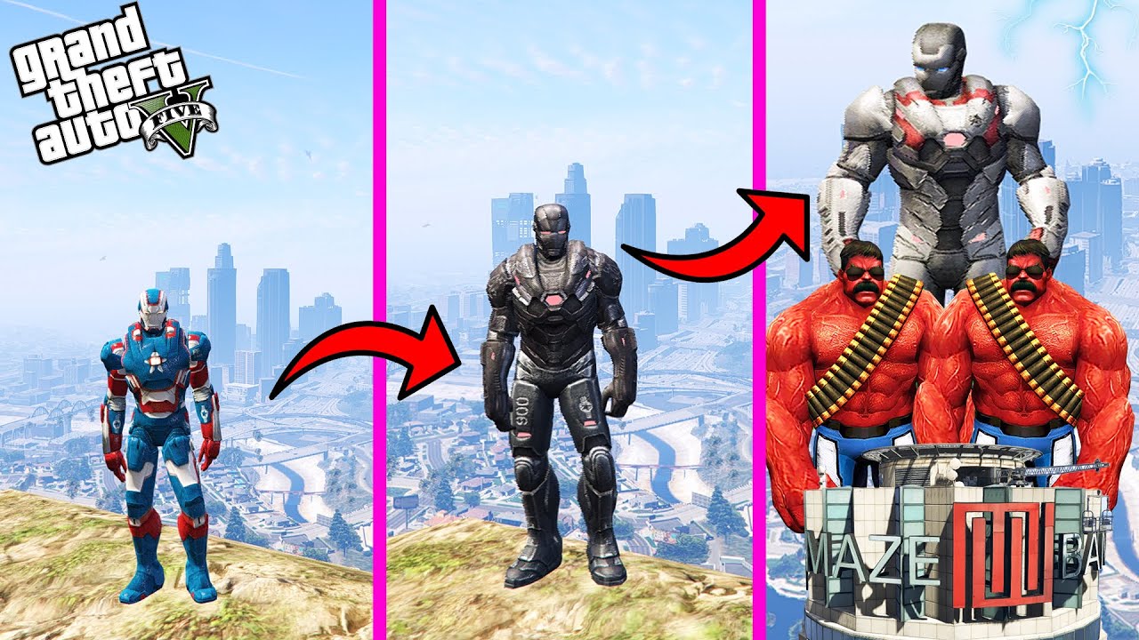 UPGRADING WAR MACHINE INTO GOD IRON HULK KILLER WAR MACHINE in GTA 5 ...
