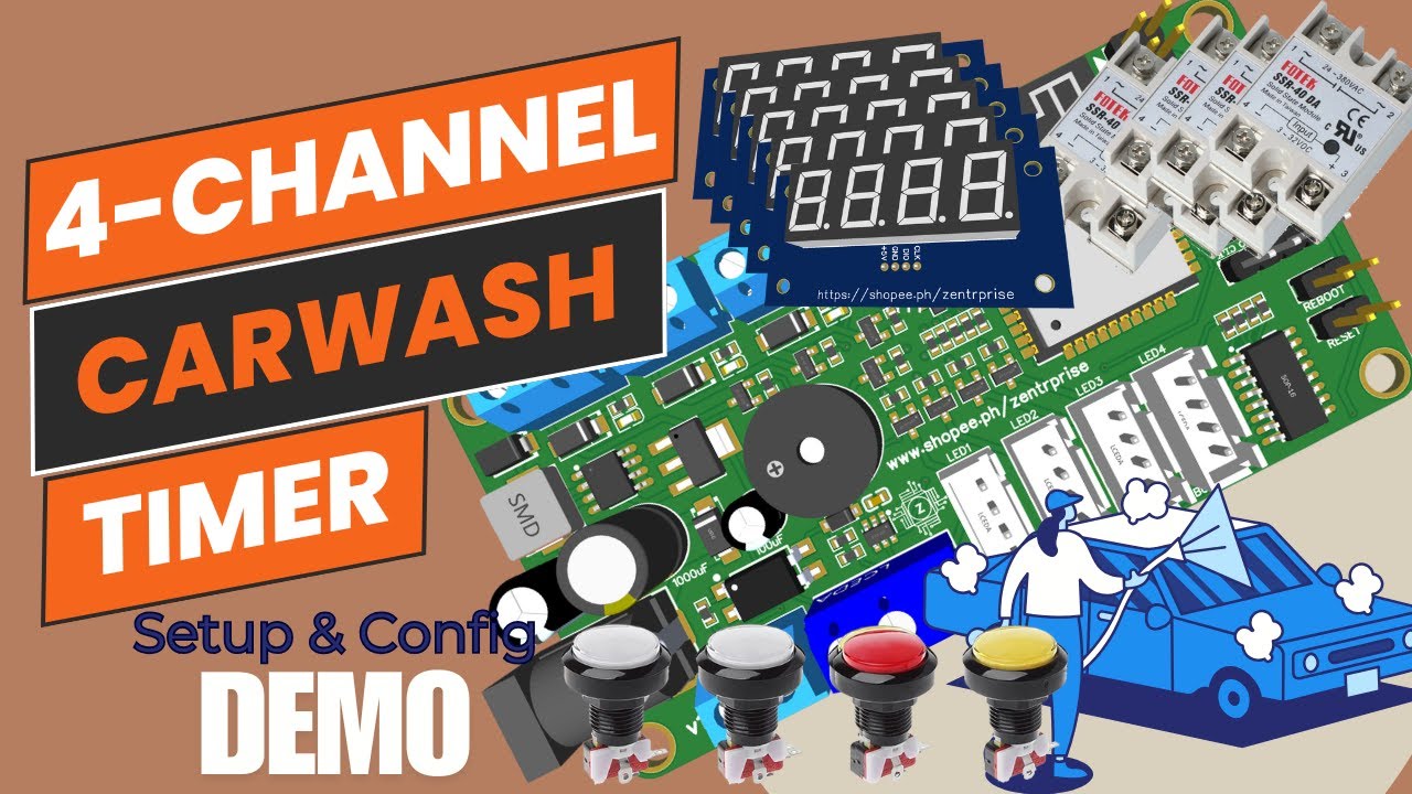 4-Channel Carwash Timer Setup & Configuration Demo - YouTube