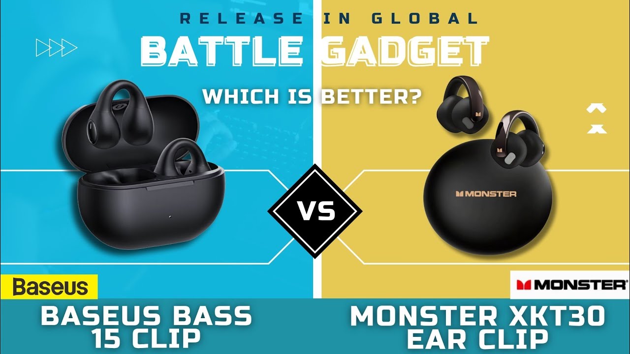 TWS MURAH EAR CLIP | BASEUS BASS 15 CLIP VS MONSTER XKT30 EAR CLIP ...