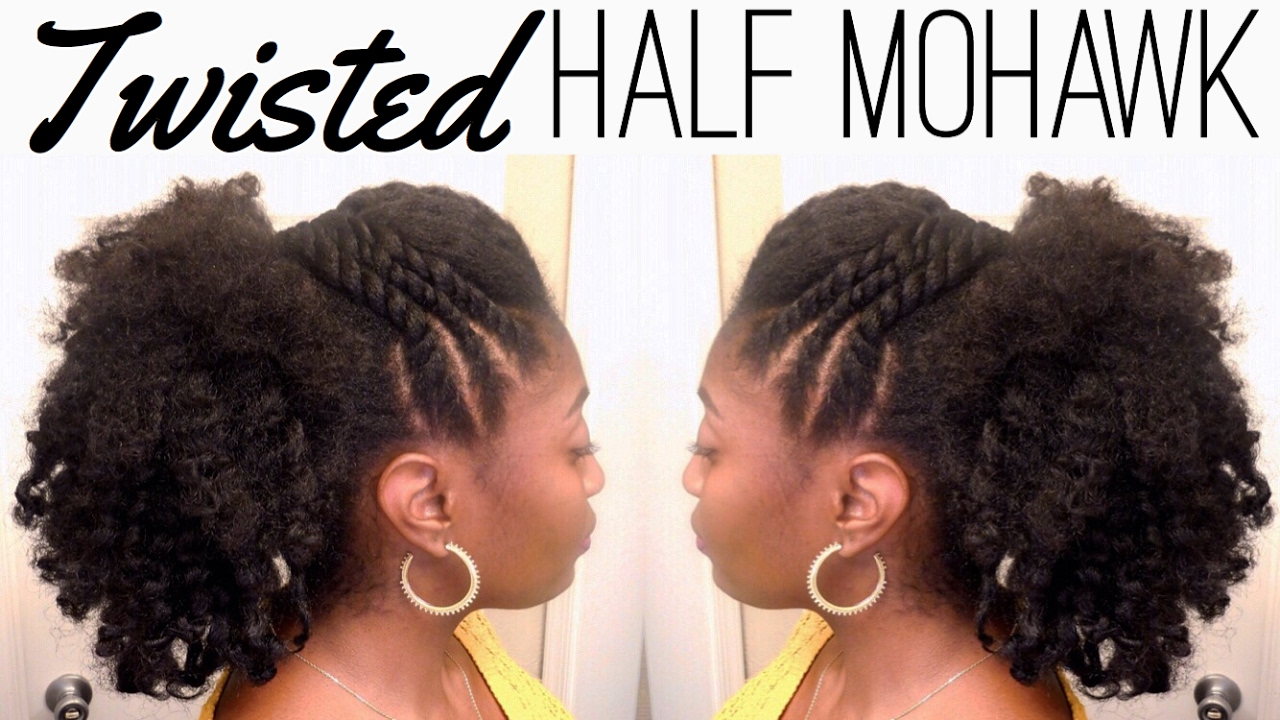 Twisted Half Mohawk Tutorial | Type 4 Natural Hair | Nay Lashay - YouTube