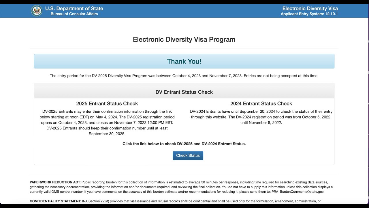 Hurry up, Guys!! The 2025 EDV Result will be out soon. Stay tune. - YouTube