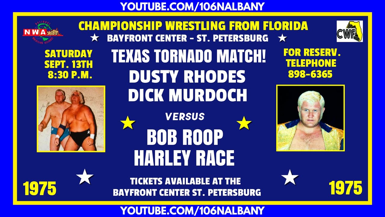 Dusty Rhodes & Dick Murdoch vs Harley Race & Bob Roop (1975 ...