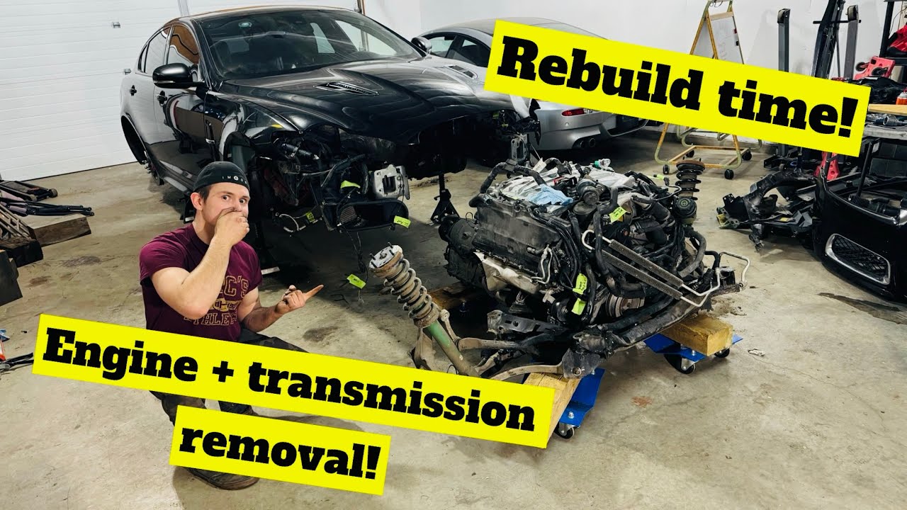 Jaguar XFR ENGINE REMOVAL! - YouTube