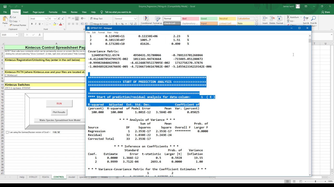 Kintecus Enzyme Fitting Example 1 - YouTube