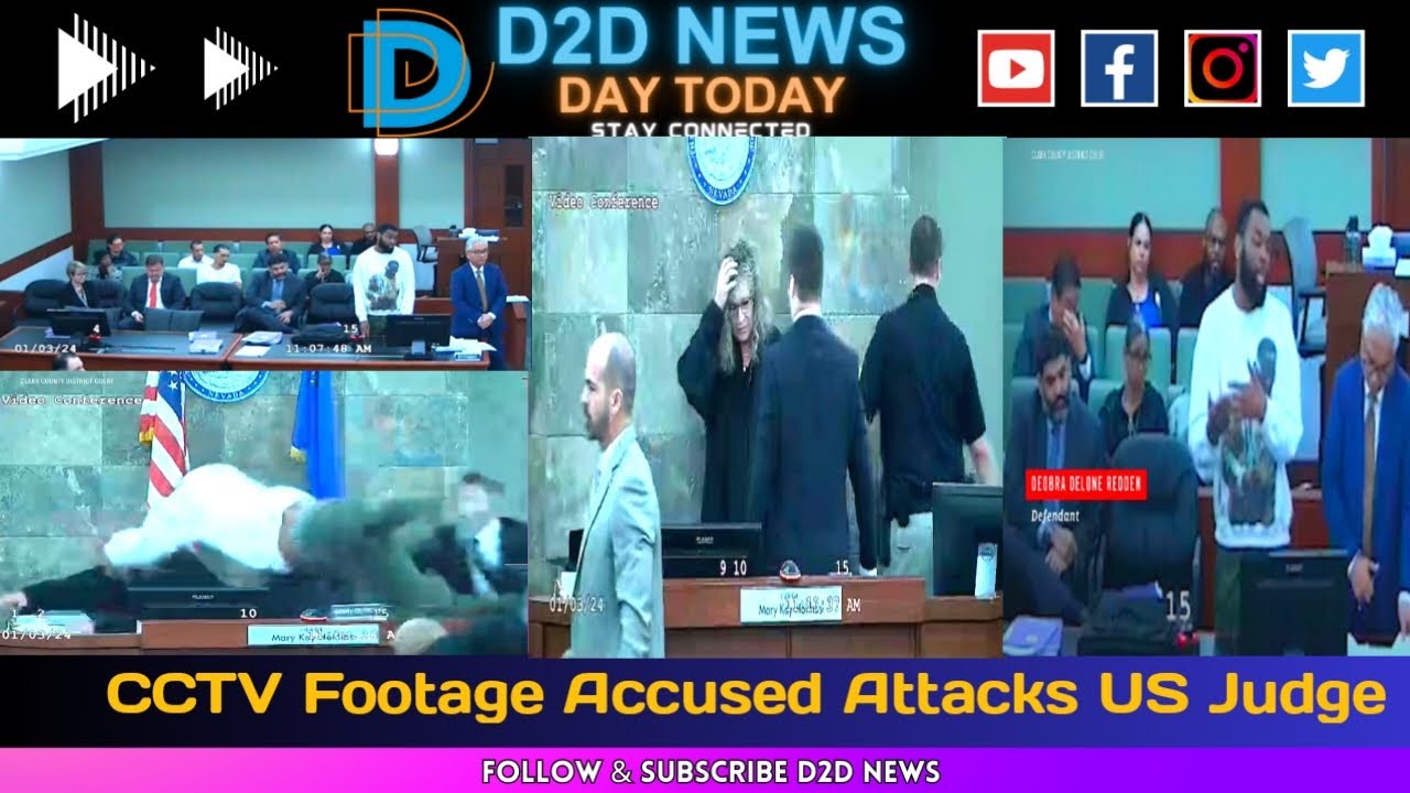 CCTV Footage | Caught On Camera | Felony Accused Attacks US Judge ...