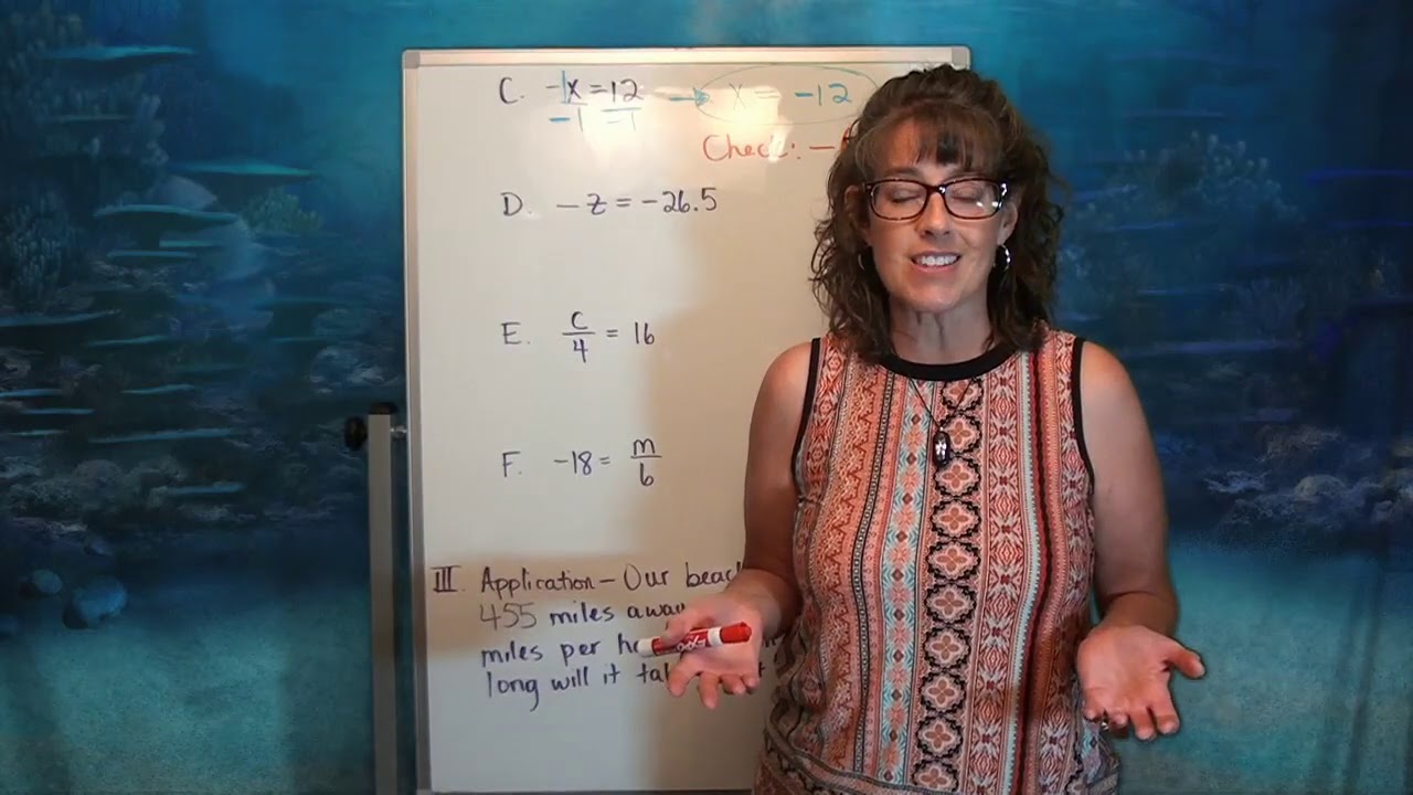 Solving Linear Equations by Multiplying or Dividing - YouTube