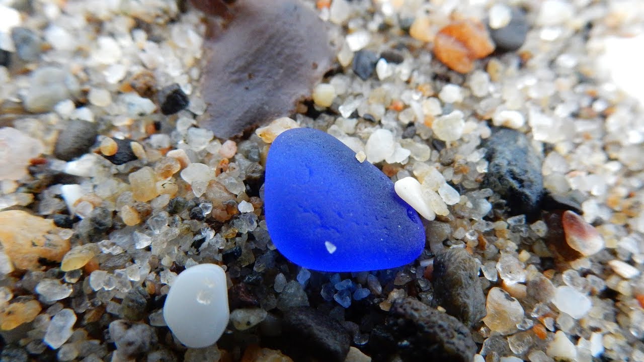 Beachcombing Magazine Blue Sea Glass - YouTube